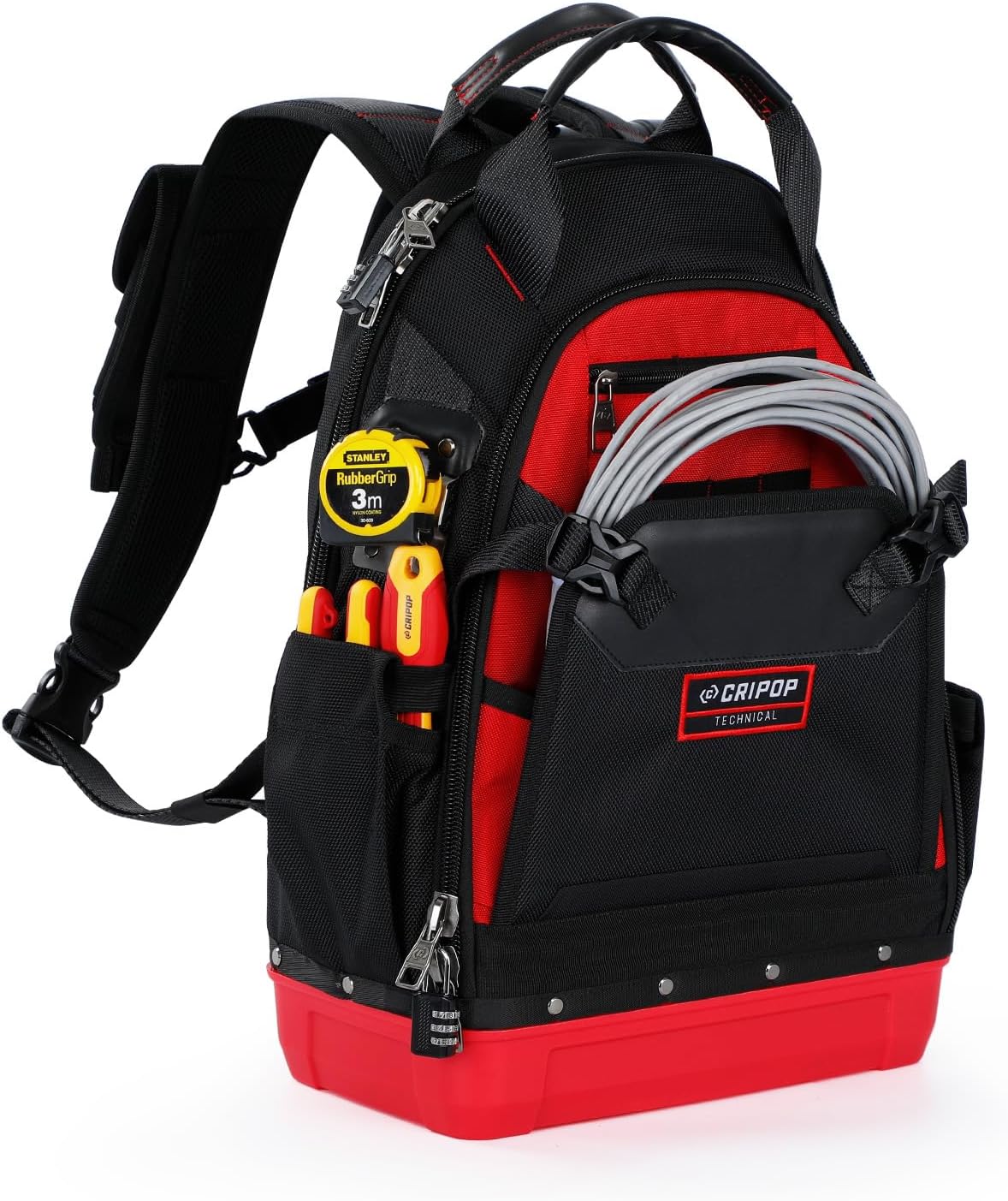 Tool Backpack, Tradesman Backpack with Molded Base, Heavy-Duty HVAC To ...